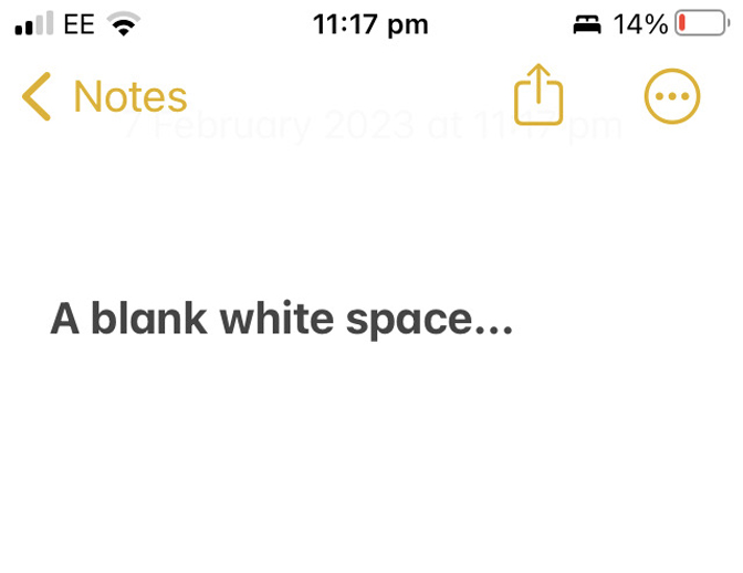 A blank white space | CabbieBlog